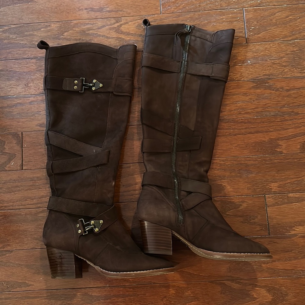 Anthropologie X Schuler And Sons Tall Suede Boots - 6… - Gem